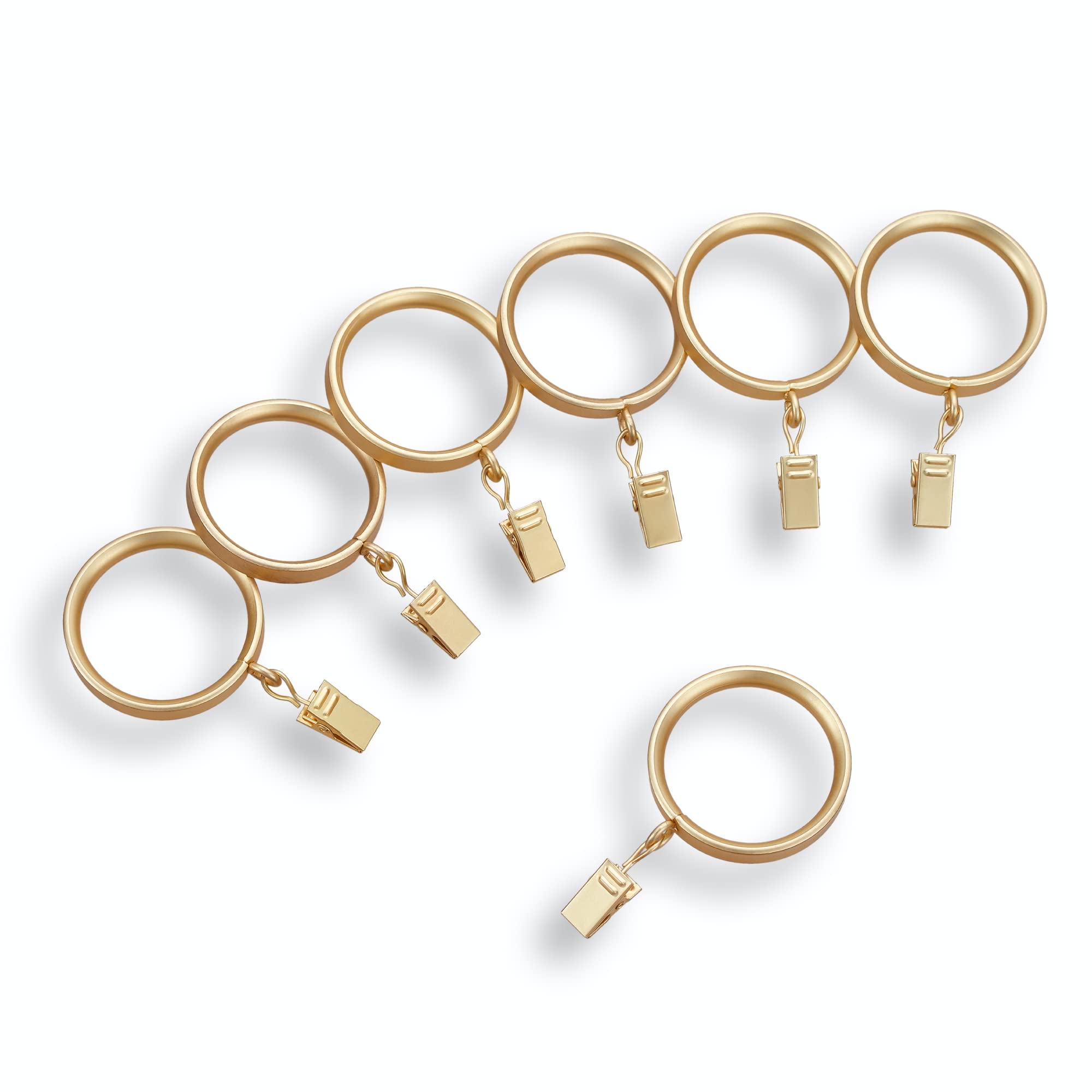 Amazon.com: MODE Premium Collection Flat Steel Curtain Clip Rings, Set ...