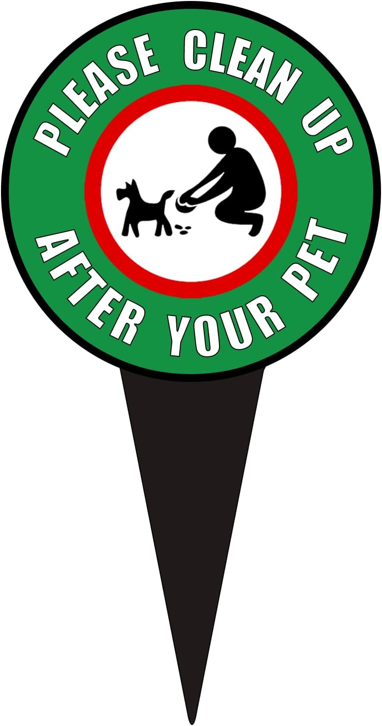 Amazon.com : Clean Up After Your Dog Metal Dog Signs - No Poop Dog ...