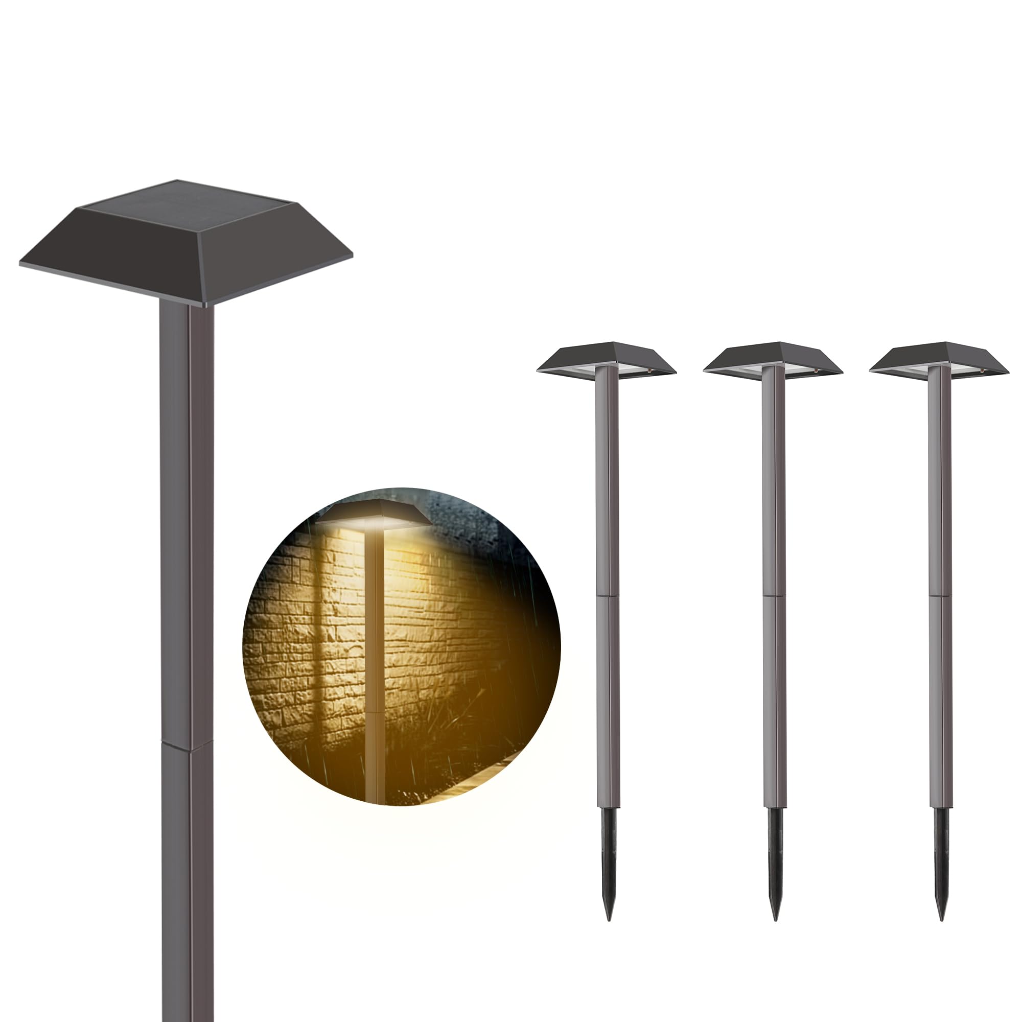 Bobcat Solar Landscape Pathway Lights Super Bright With 2-in-1 Warm ...