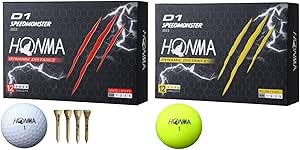 Amazon | 【 2ダース_白＋黄 】 本間 ゴルフ HONMA ホンマ D1 スピードモンスター Speed Monster 2023 BT2302 おまけ付 | ノーブランド品 | グリップ