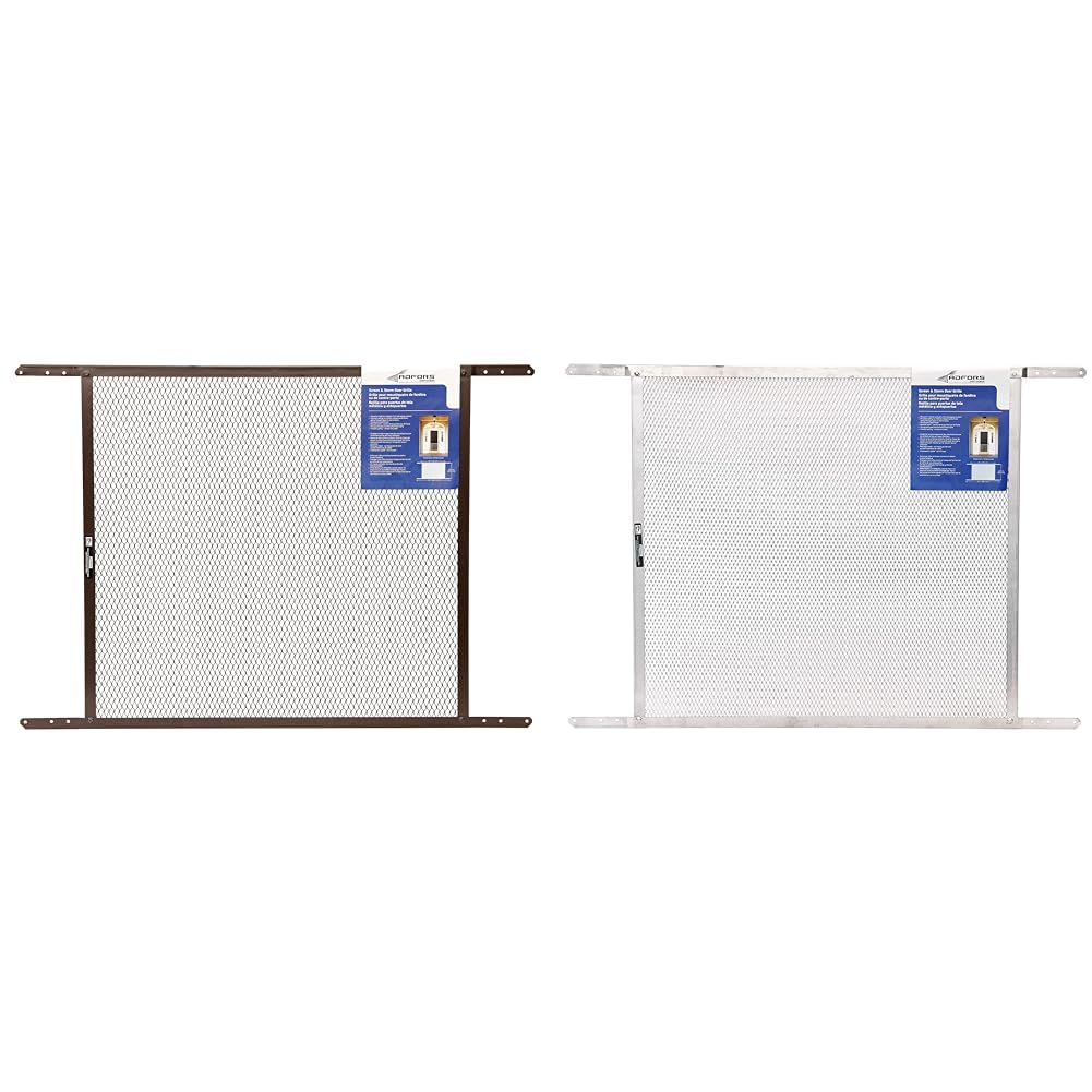 Saint-Gobain ADFORS Brown & Silver Screen Door Grilles, 24 Inches x 34 ...