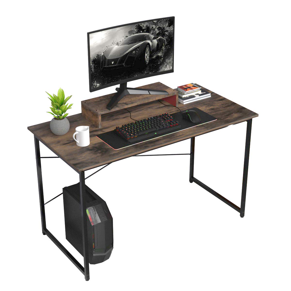 OPOFEKOL Home Office Desk 47" Sturdy Computer Laptop Table for Study ...