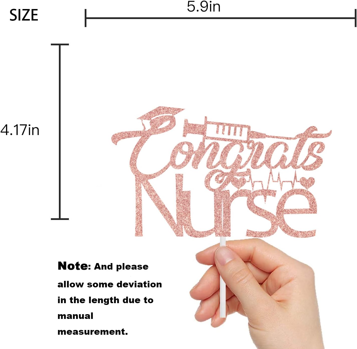 Buy ARUTPER Ruepartydeoret Congrats Nurse Cake Topper,Congrats BSN / RN ...