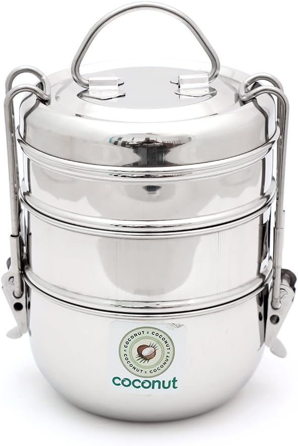 Buy coconut Stainless Steel Square Masala Box/Spice Container/C Thru ...