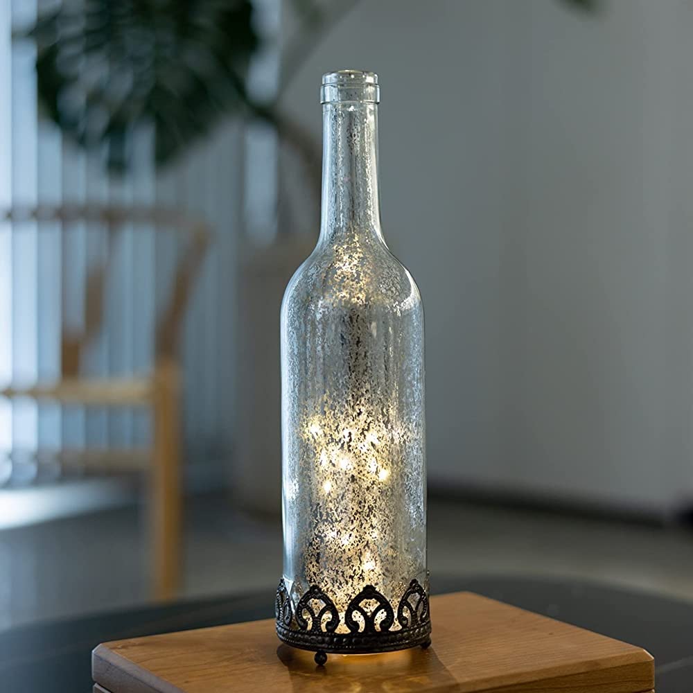 Glass Vase With Led Tea Light