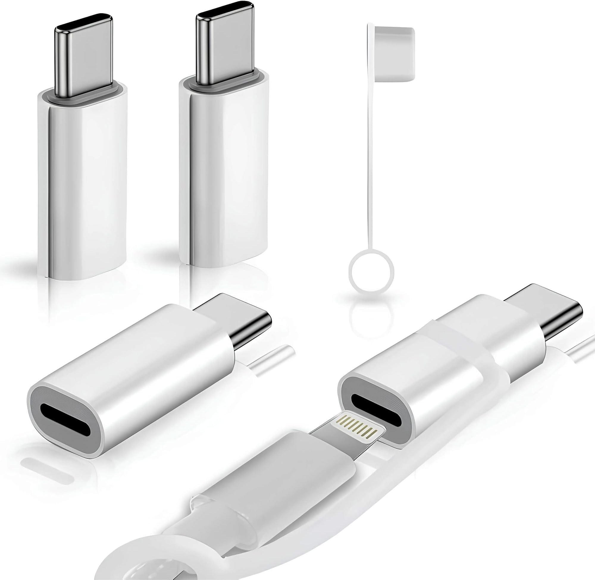 Amazon.com: 4 Pack USB C to Lightning Adapter 27W Fast Charging ...