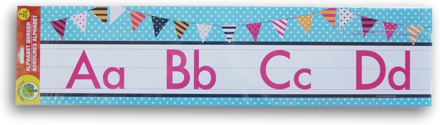 Amazon.com: Teaching Tree Classroom Decor Alphabet Wall Border - 7 ...