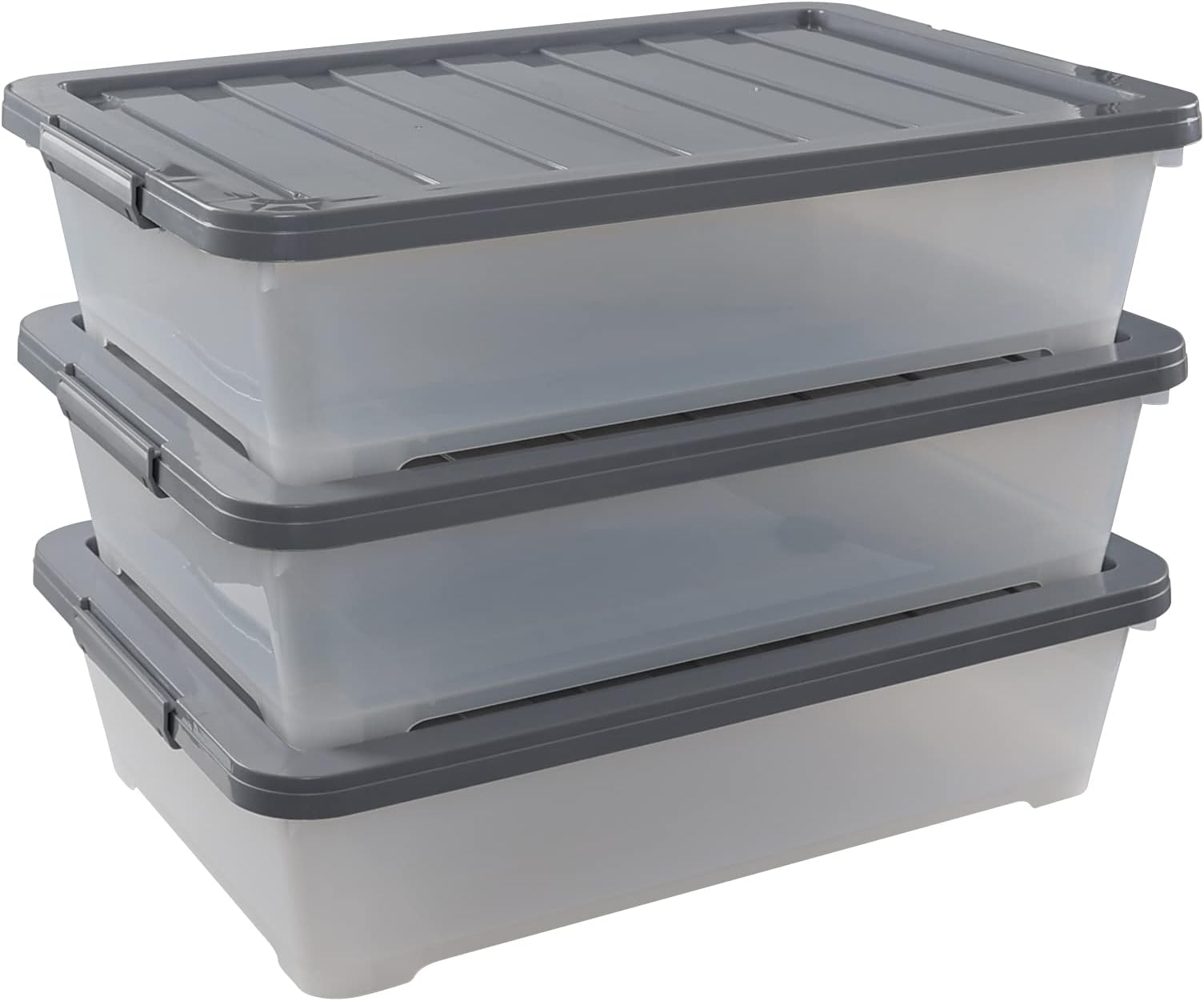 Amazon.com: AnnkkyUS 40 Quarts Under Bed Storage Boxes with Wheels ...