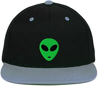 Amazon.com: I-Mall Green-Alien Snapback-Black-Gray Brim : Clothing ...