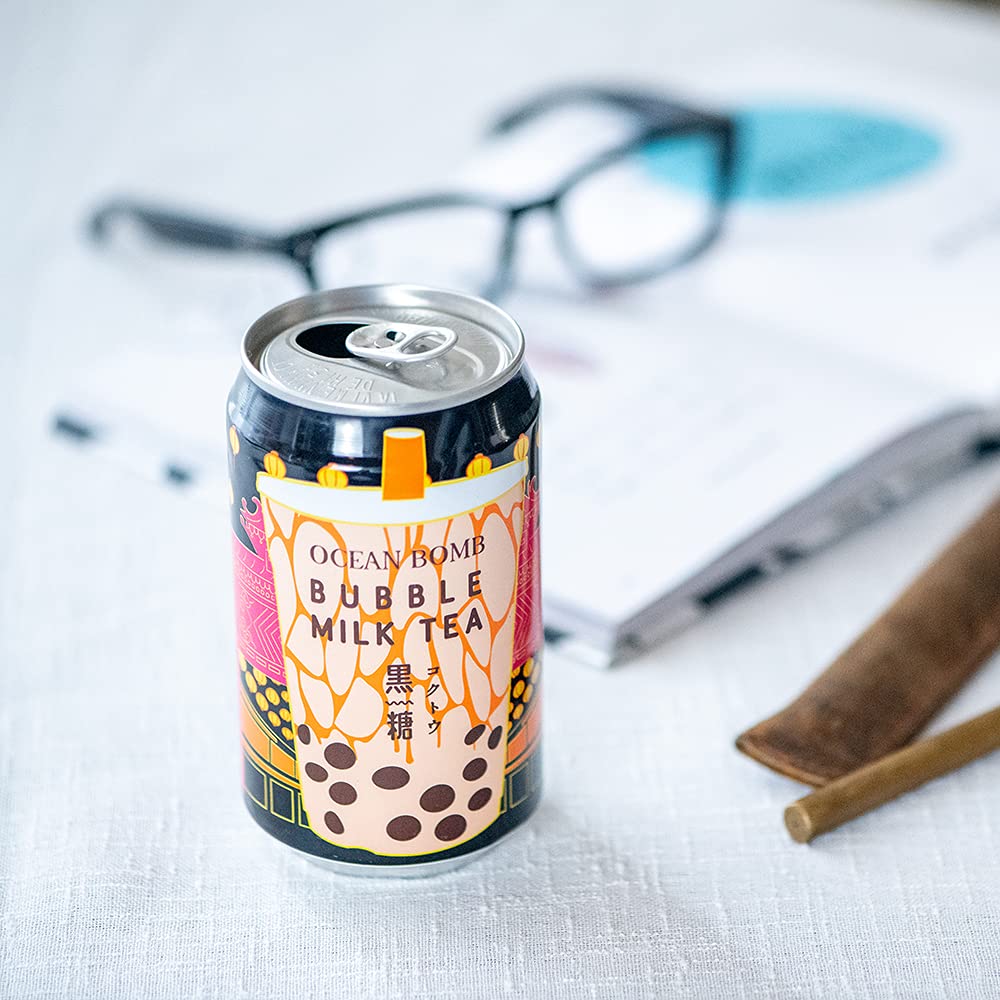 Ocean Bomb Boba Tea Tapioca Pearls Canned Bubble Popping Milk ...