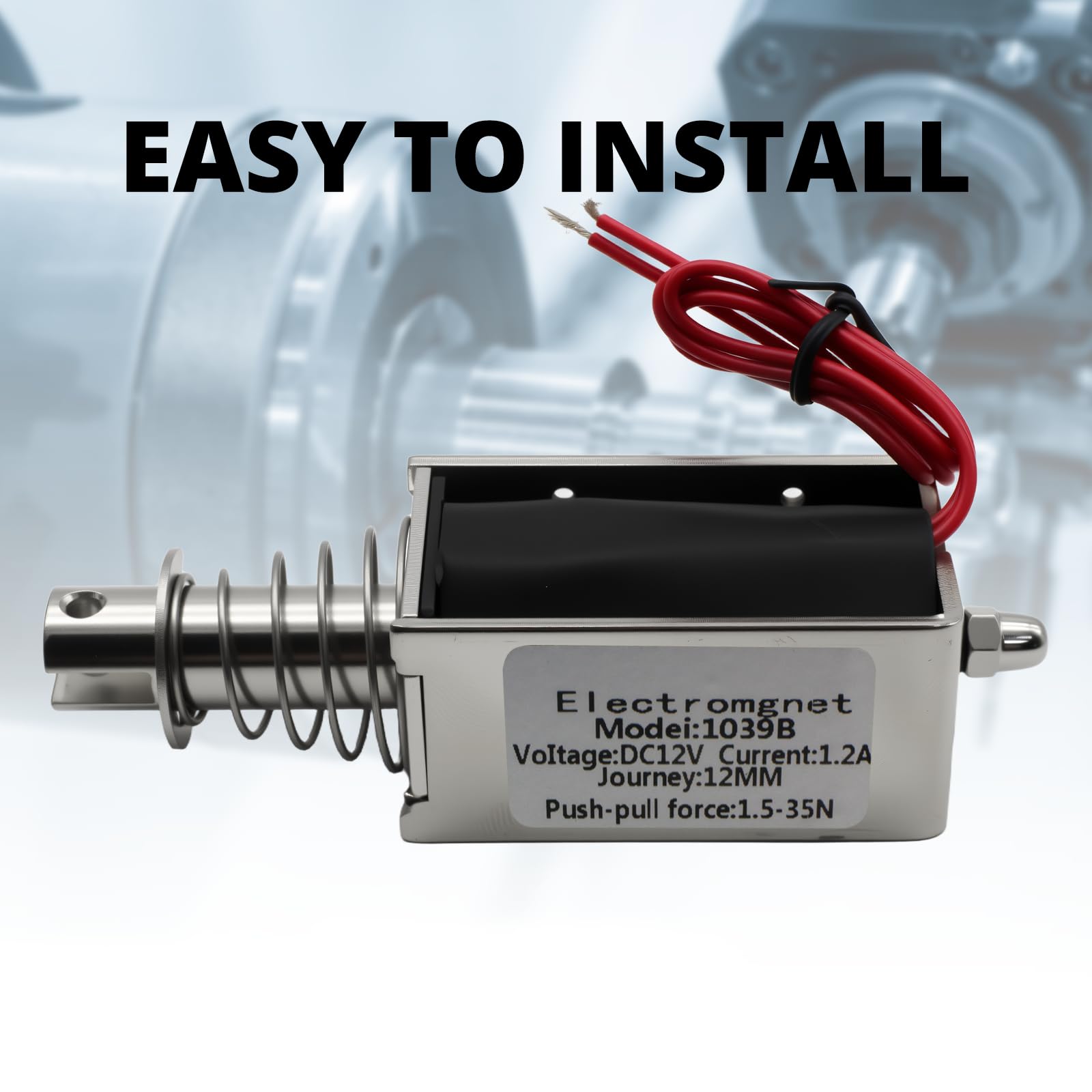 Snapklik.com : DC12V 1.2A Push Pull Solenoid, 35N, 12mm Linear Solenoid ...