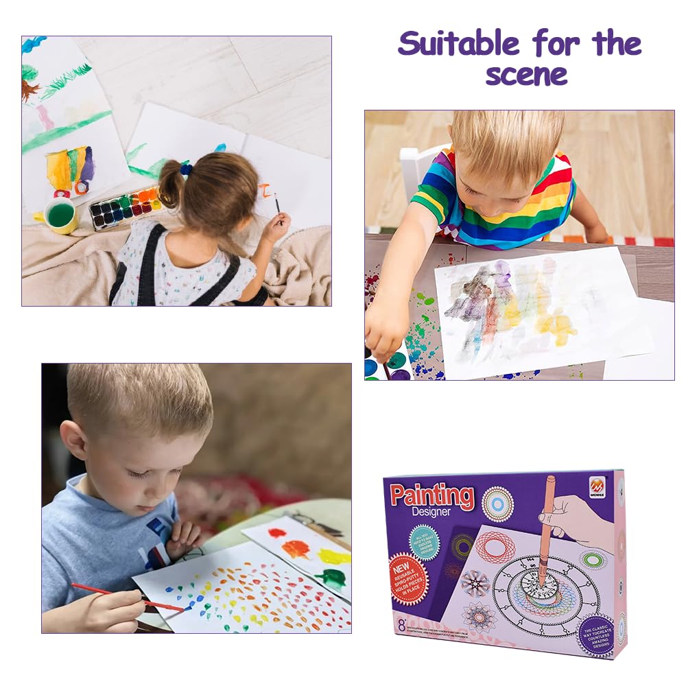 BCTHLBF Kids Spiral Drawing Tool,26 Piece Spiral Art kit,for Scratch ...