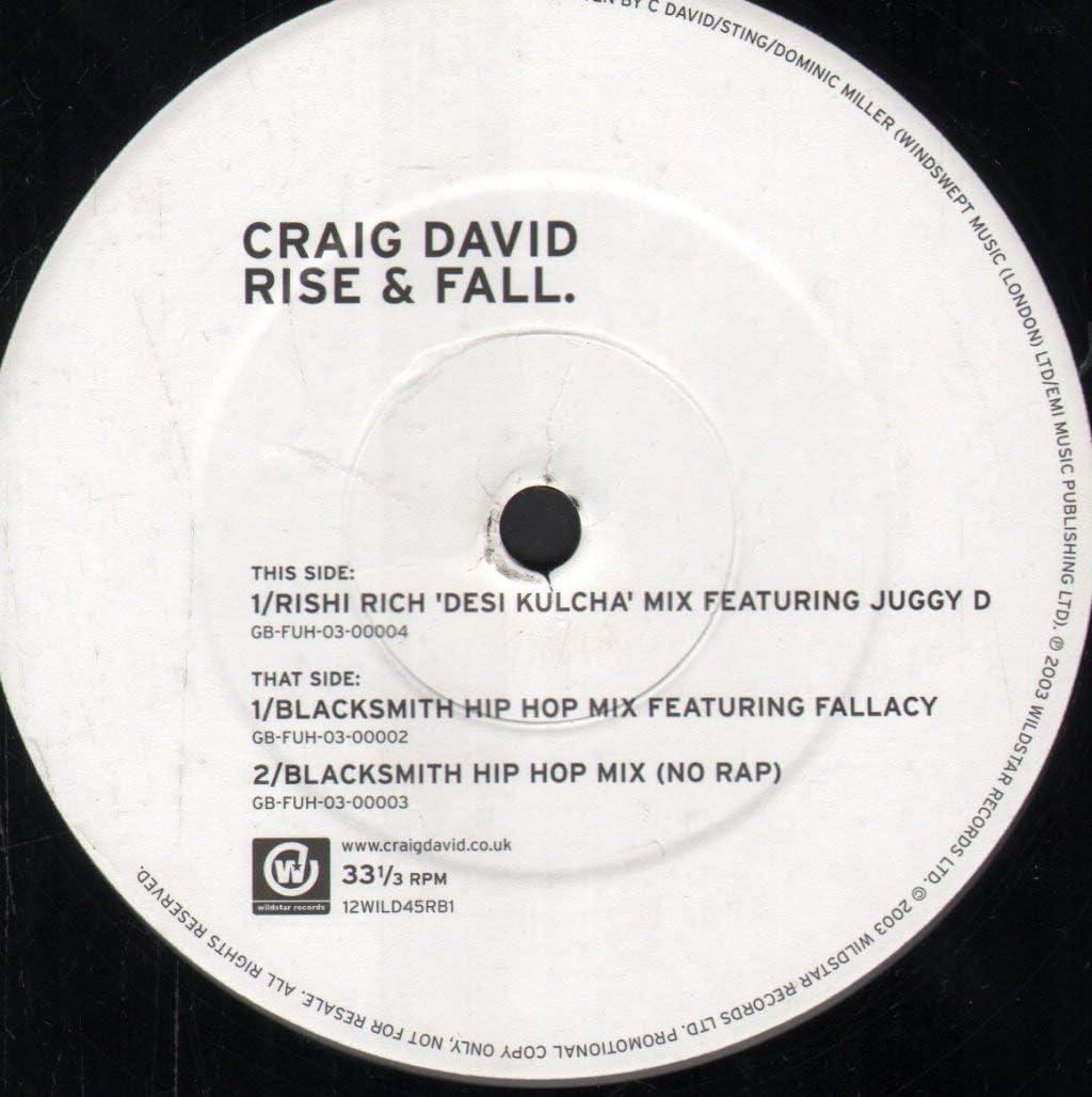 Rise & Fall: Craig David Ft Sting: Amazon.it: CD e Vinili}