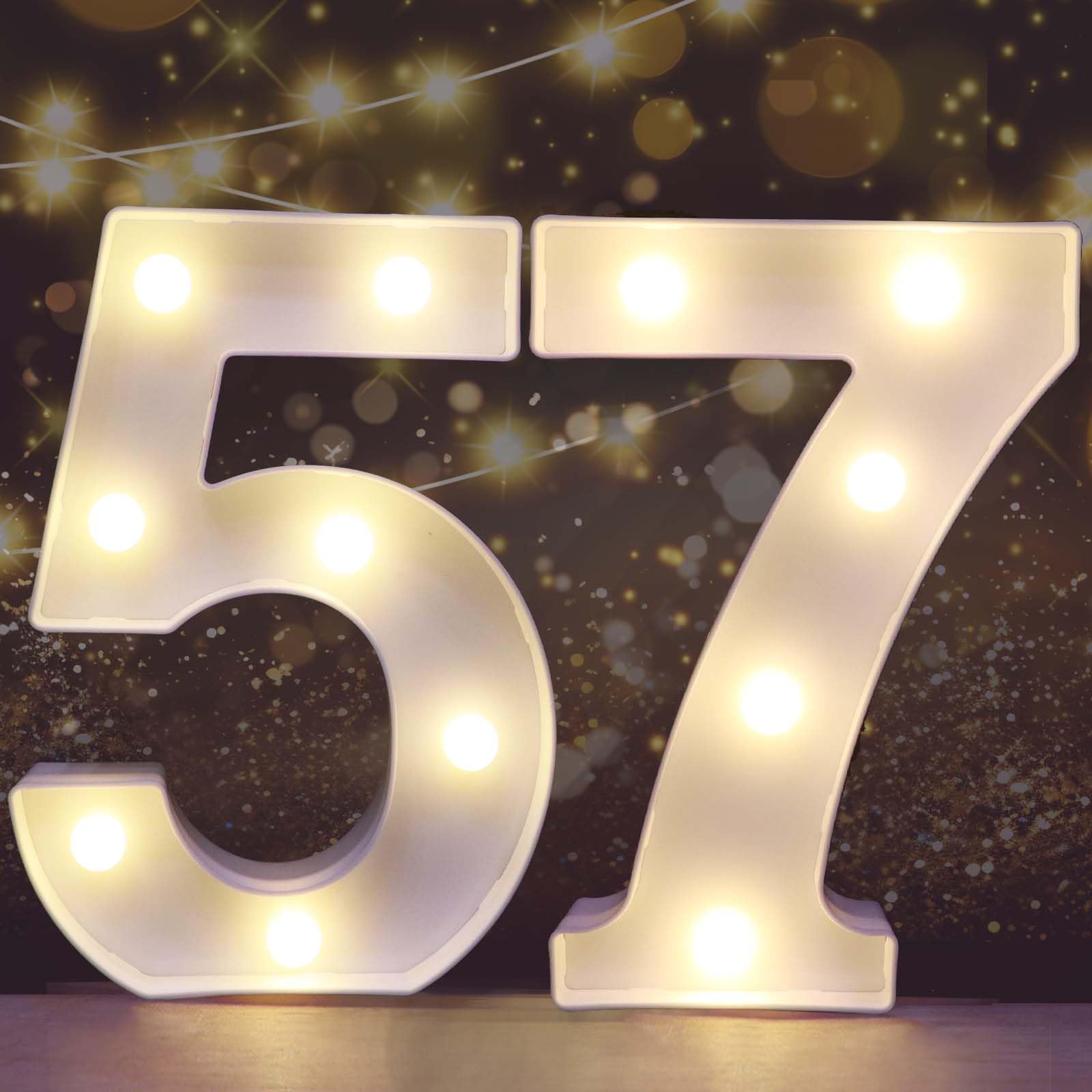 Snapklik.com : Pooqla Decorative Led Light Up Number Letters, White ...