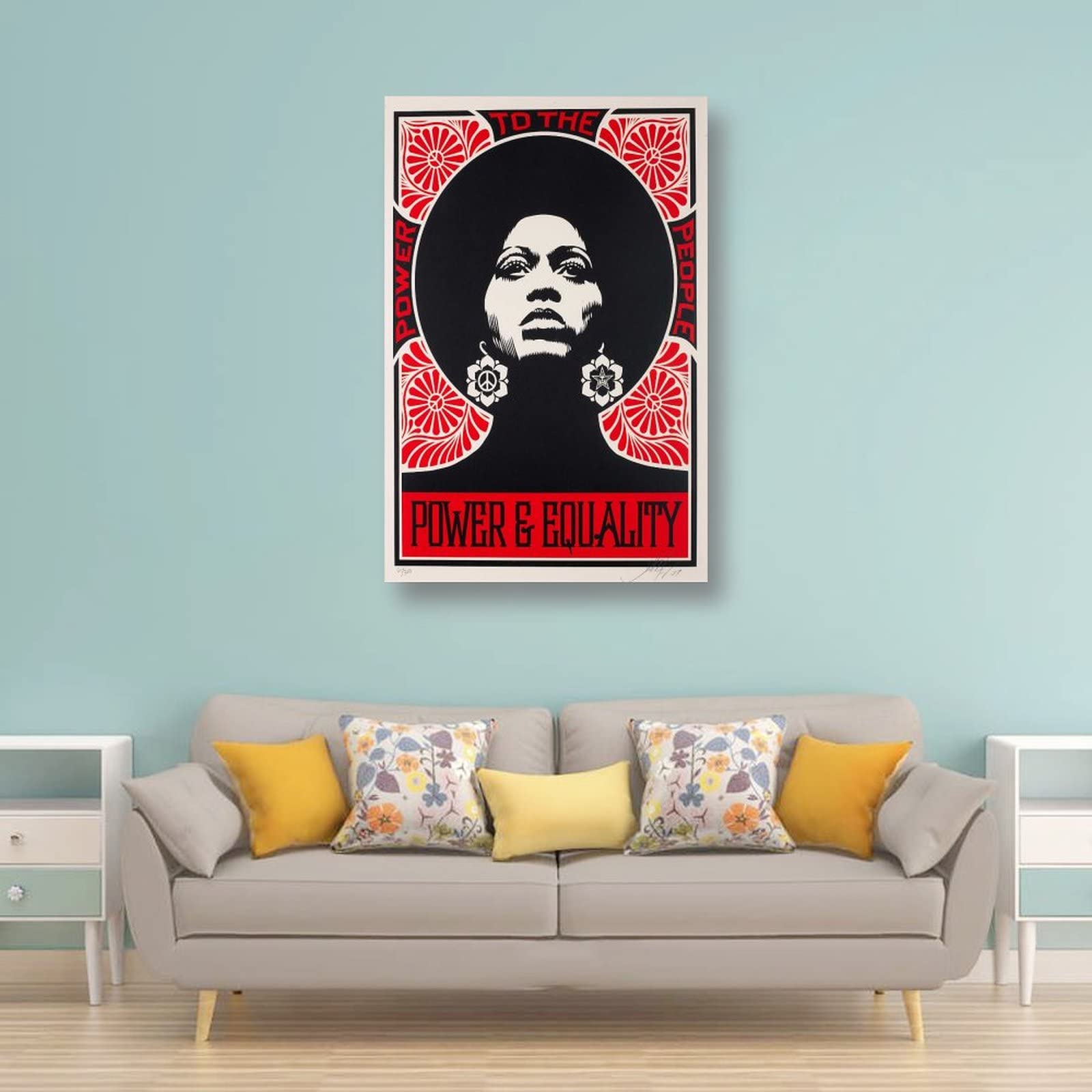 Angela Davis Obey Political Activist Angela Davis Art Poster Print