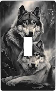 Wolf Single Toggle Light Switch Cover Decorative 1 Gang Wall Plate ...
