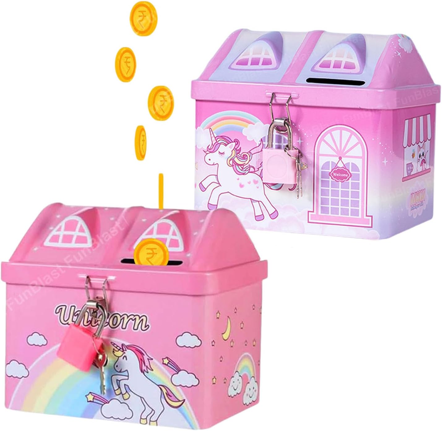 FunBlast Piggy Bank - Unicorn Coin Box for Kids, Money Bank for Kids ...
