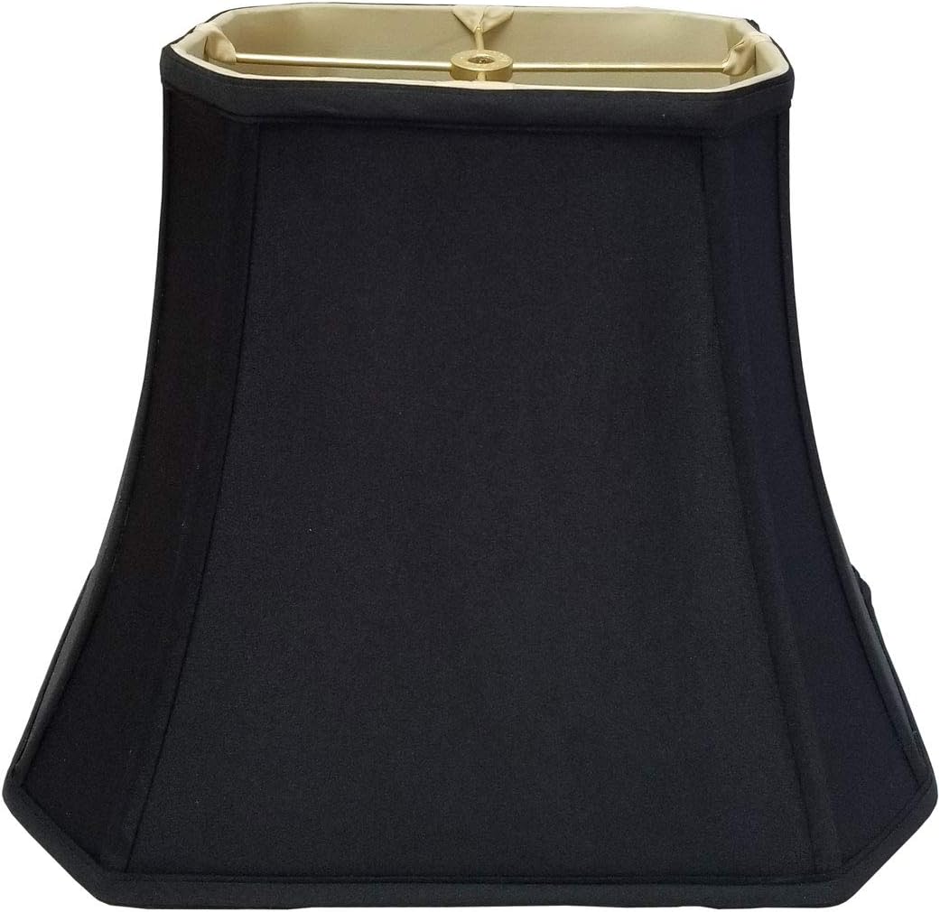 Royal Designs Rectangle Cut Corner Lamp Shade, Black, (6 x 8) x (9 x 14 ...