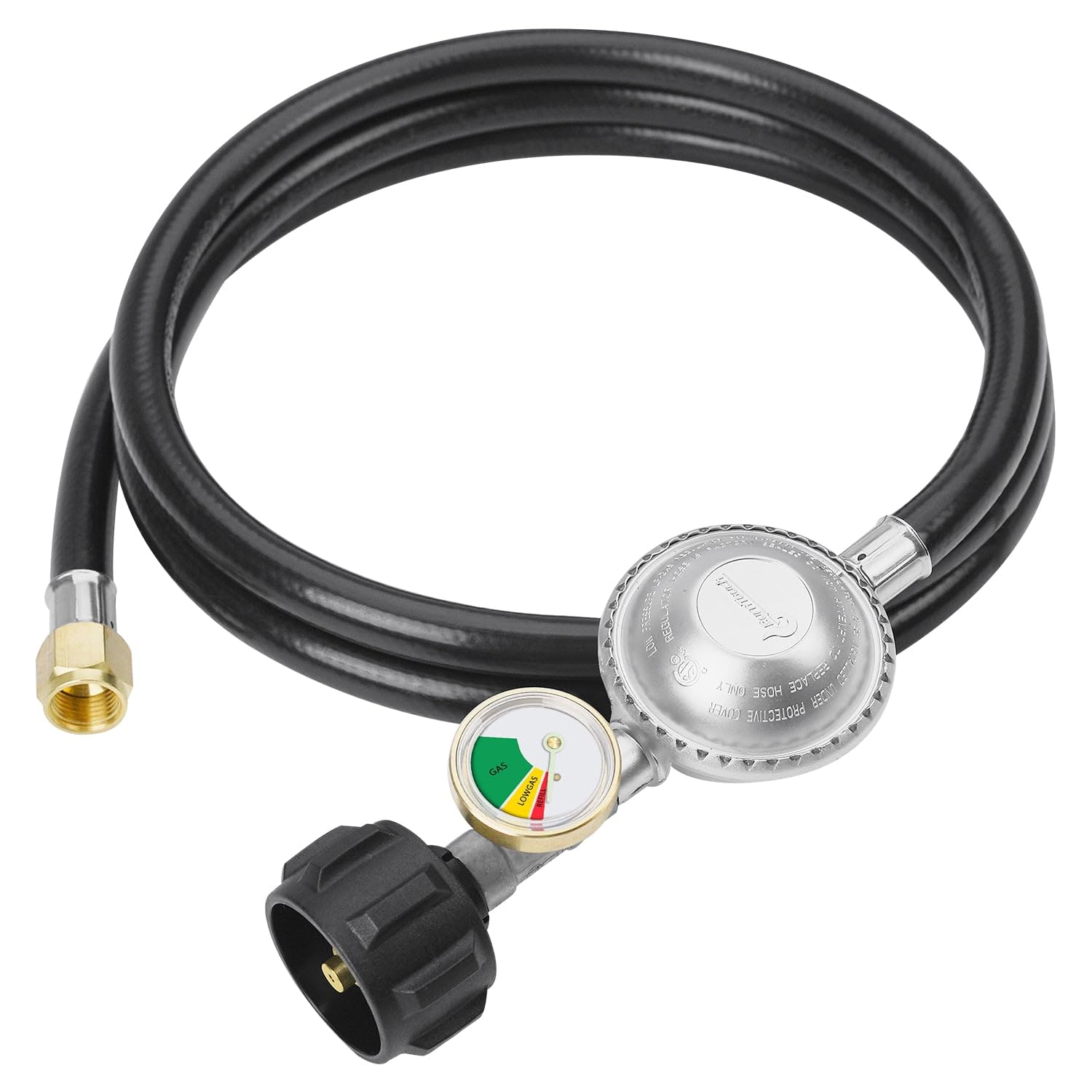 Amazon.com : CALPOSE 6 Feet Propane Hose with Regulator & Gauge ...