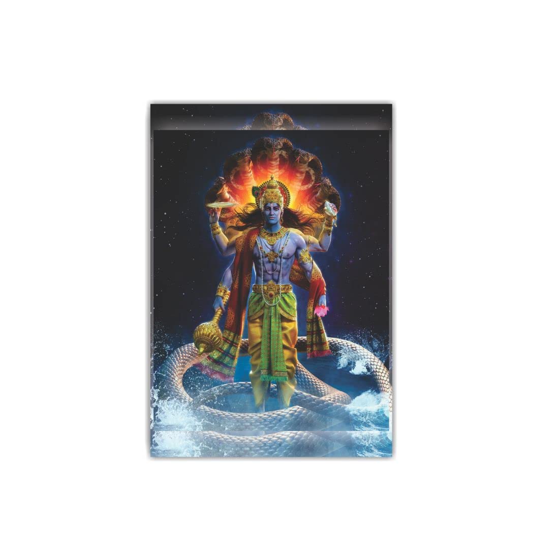 Vishnu ji With Sheshnaag, Wall Poster (Vinyl Print), HD Print, Size 12 ...