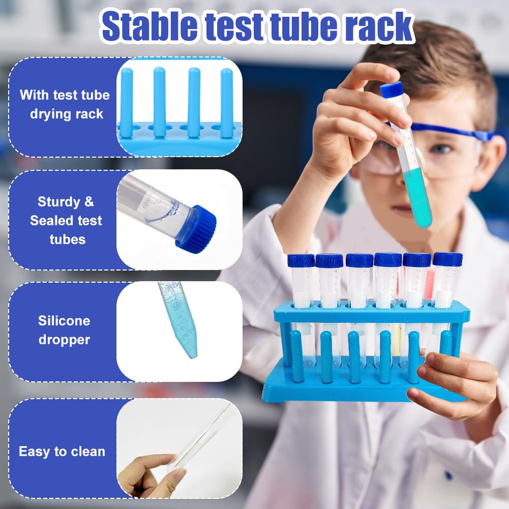 Test Tube Shot Glasses Set Of Plastic Rack & 50 Ml 30 Mm Jumbo Test ...