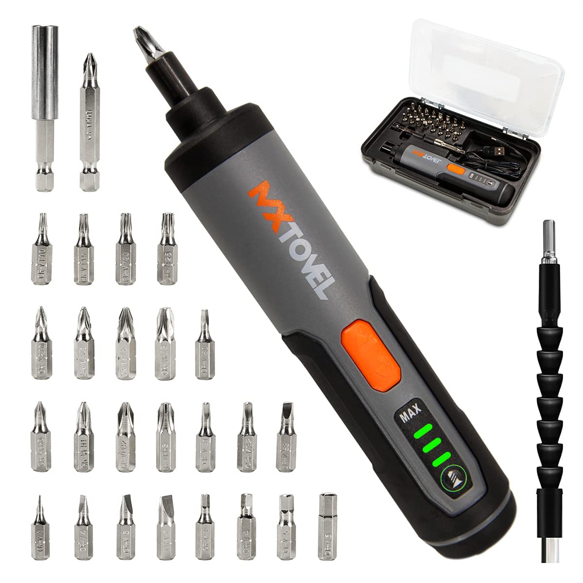Serplex® Handheld Electric Screwdriver Kit - 4V Cordless Electric ...