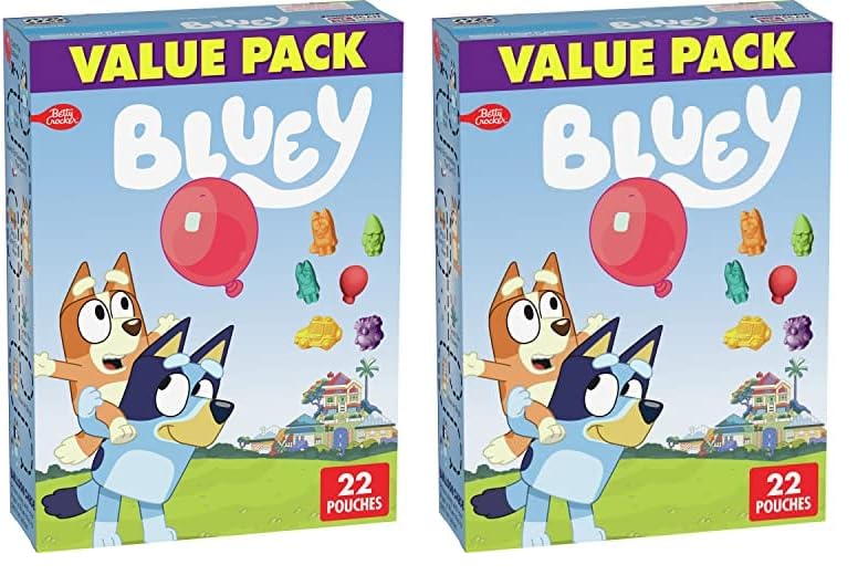 Amazon.com : Betty Crocker Bluey Fruit Flavored Snacks, Treat Pouches ...