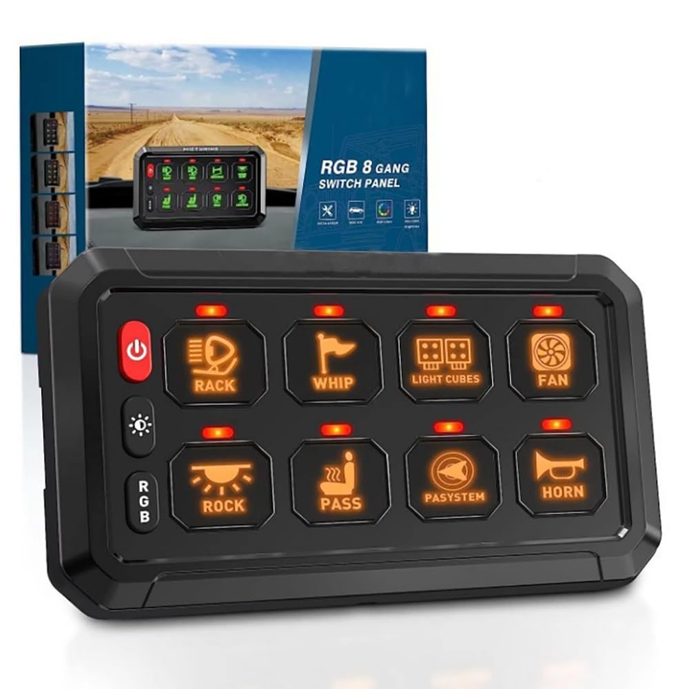Auto-dimming Relay Control Panel 8 Gang RGB Switch Panel With Auto ...