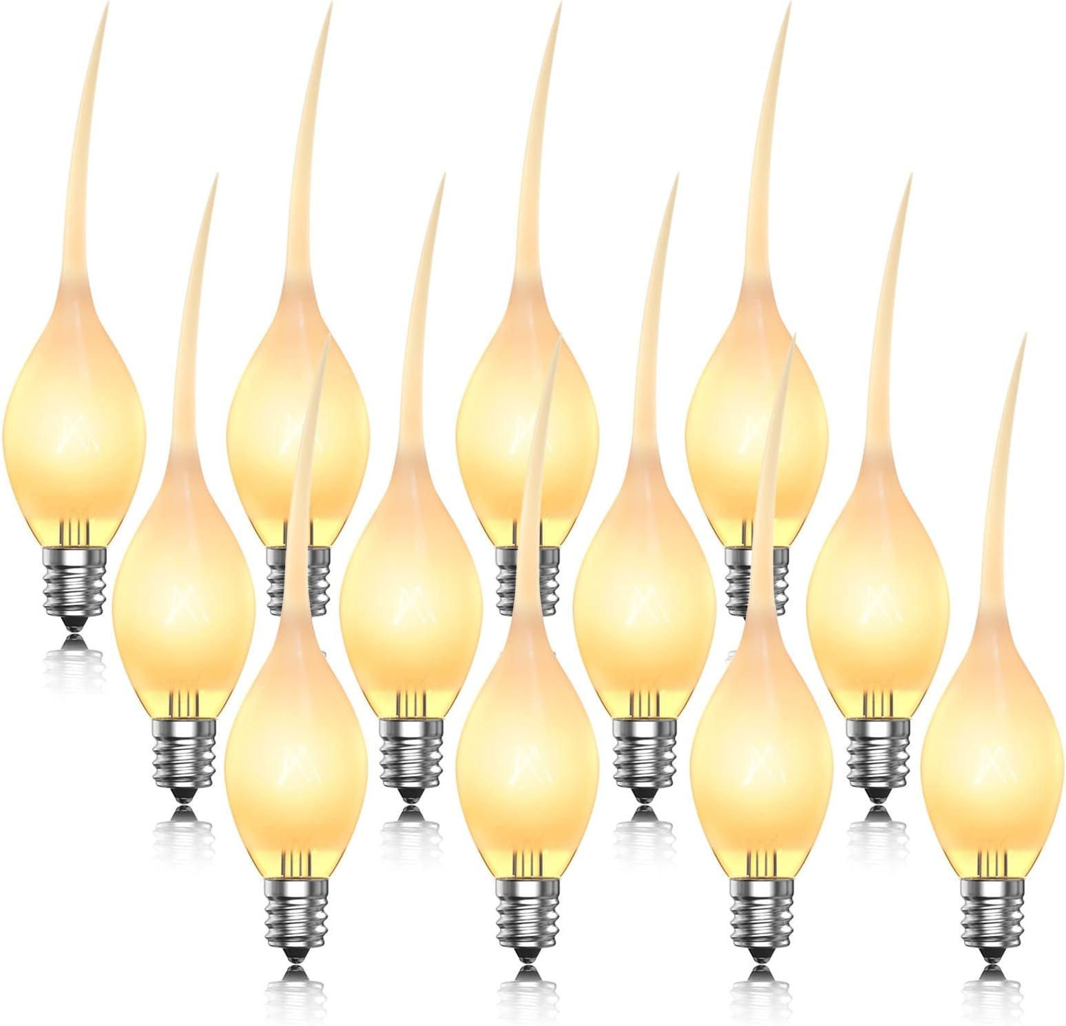 DoRight Silicone Dipped Candle Light Bulbs, 5 Watt Flame Light Bulbs ...