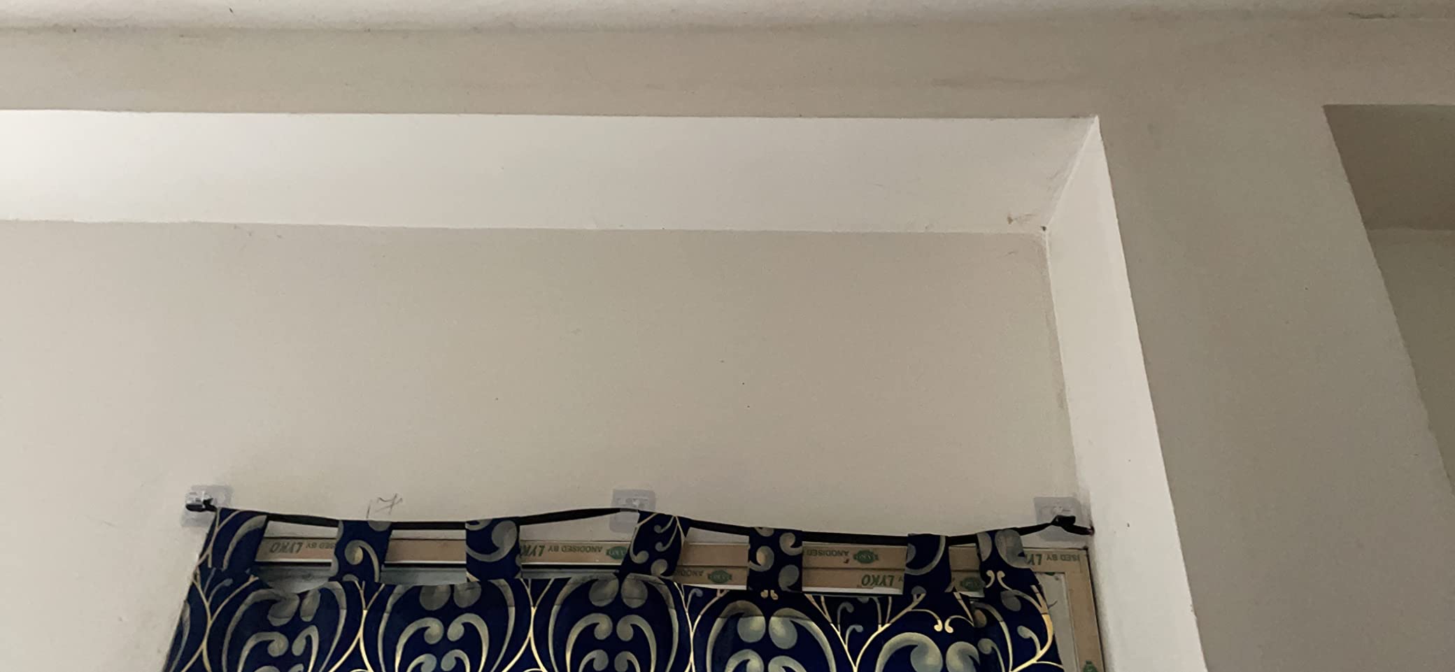 Buy SUNVIBE 4 Pcs Self Adhesive Curtain Rod Holder, Curtains Bracket ...