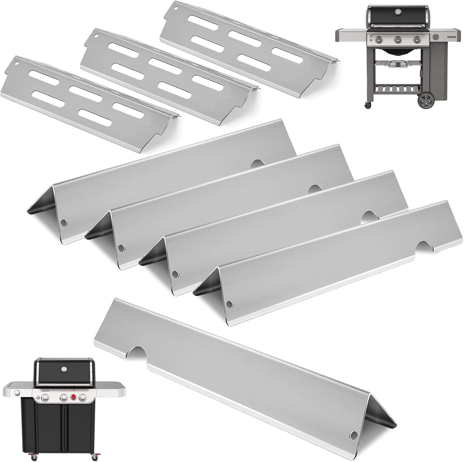 Amazon.com : Genesis ii Flavorizer Bars Heat Deflector Grill Replacement Part for Weber Genesis ...