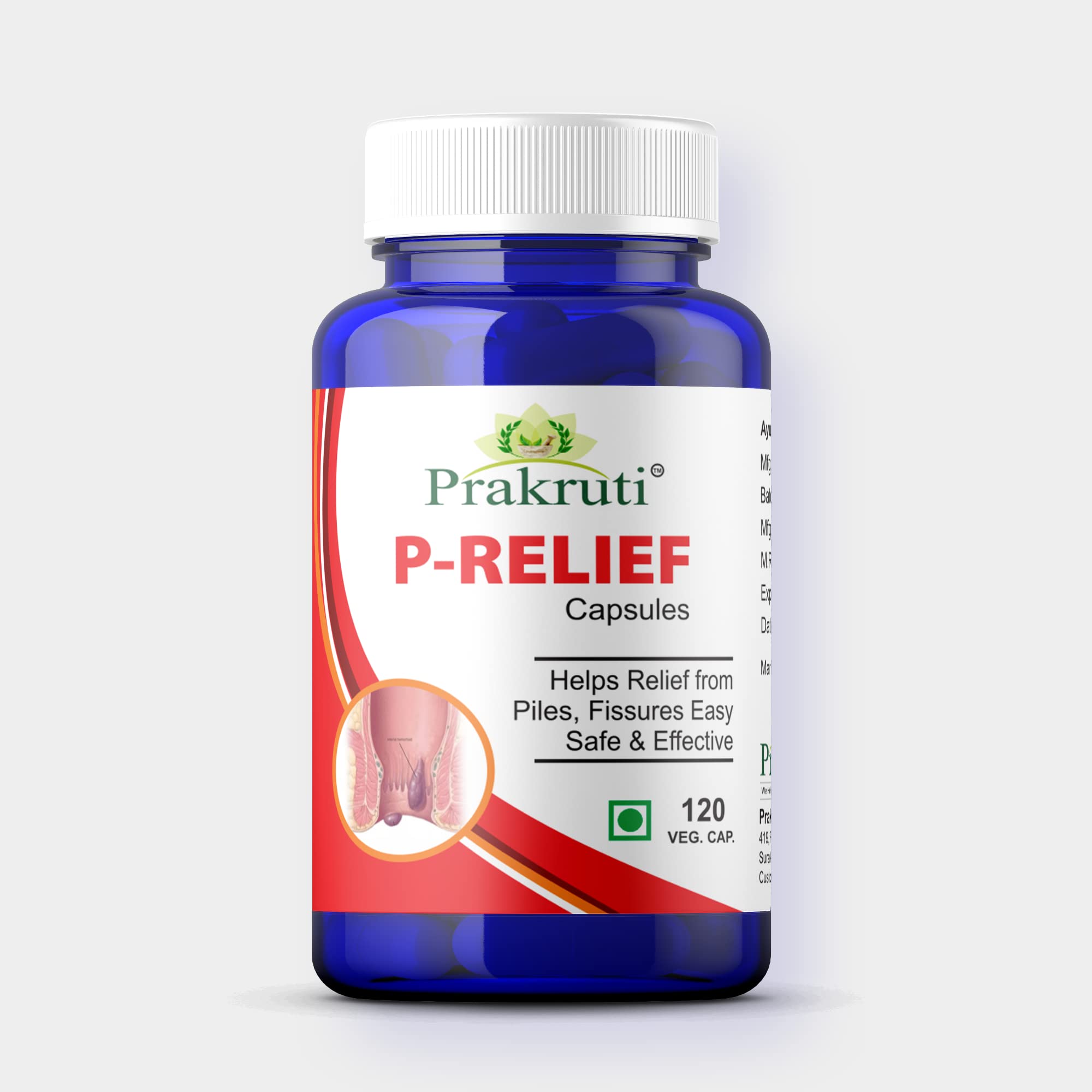Buy Prakruti P-Relief Capsules for management of Piles, Fissure ...