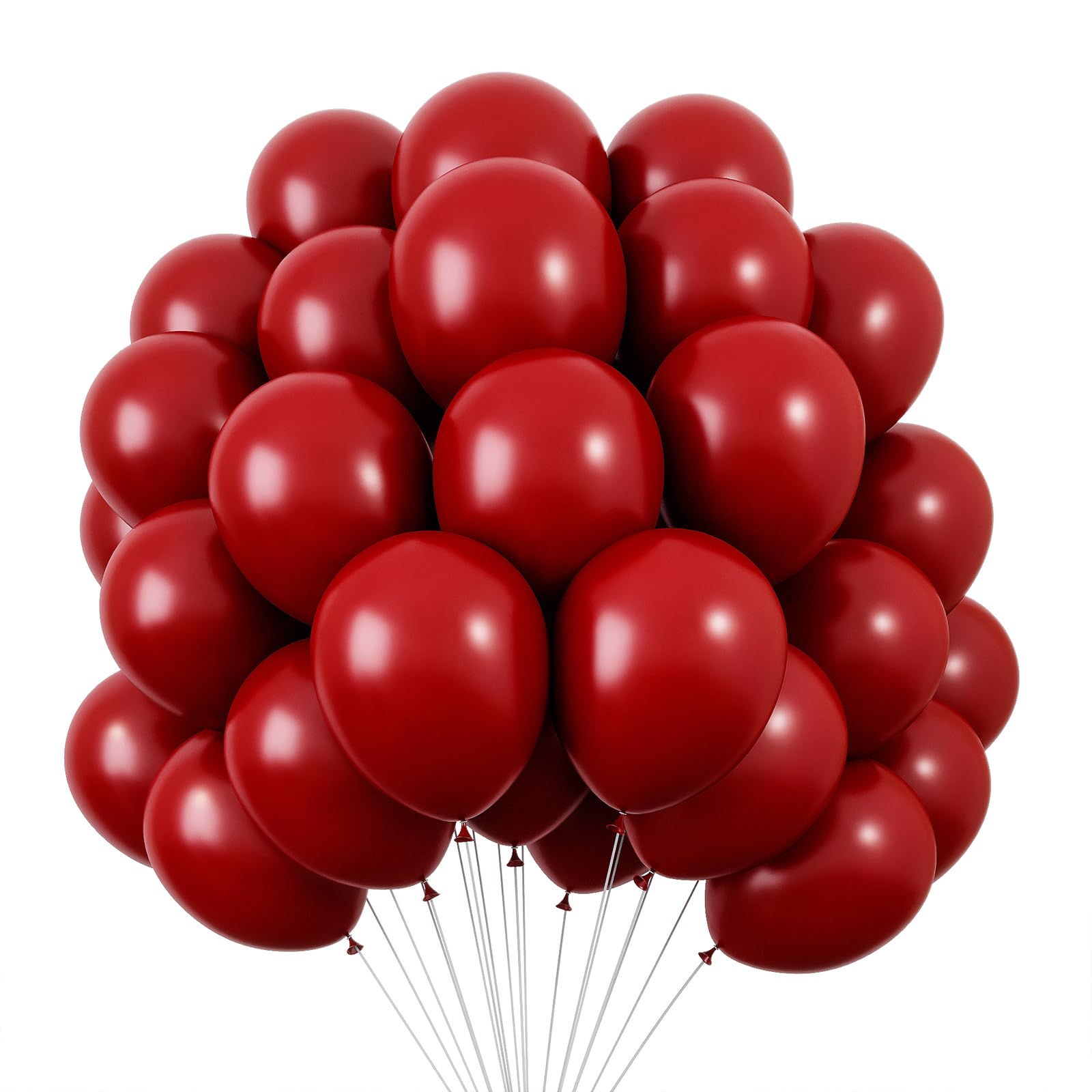 Amazon.com: RUBFAC 120pcs Ruby Red Balloons 12 Inches Dark Red Balloons ...