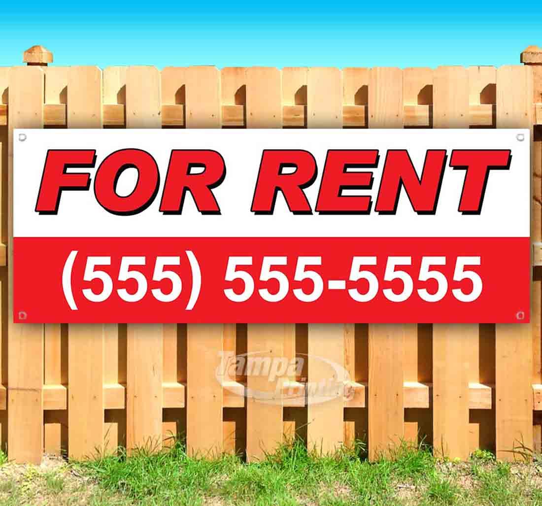 Amazon.com : for Rent Banner 13 oz | Non-Fabric | Heavy-Duty Vinyl ...