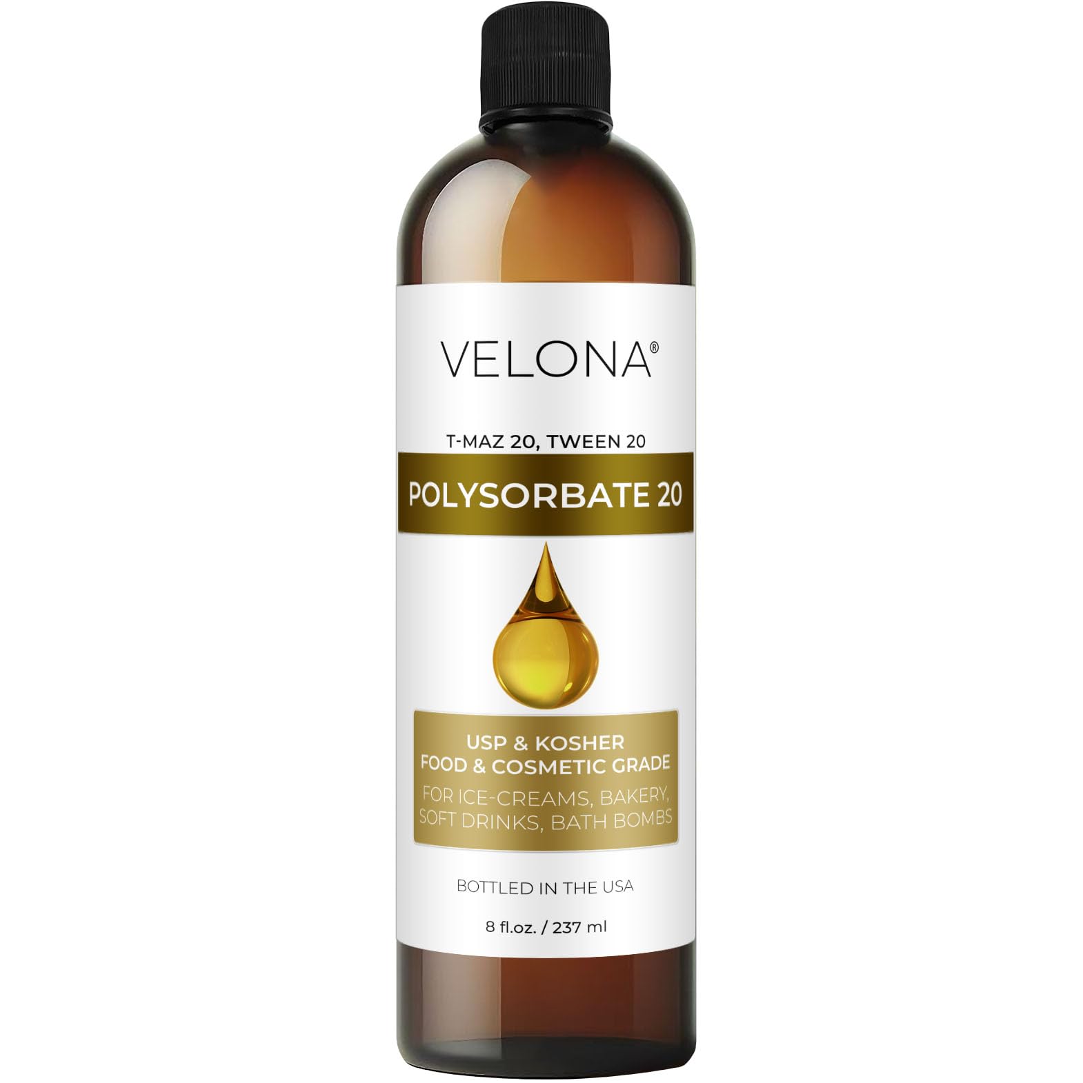 Amazon.com: Polysorbate 20 by Velona - 8 Fl Oz | Solubilizer, Food ...