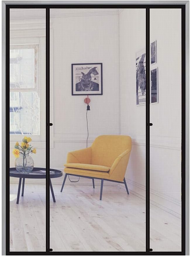 Magic Mesh Double Door- Hands Free Magnetic Screen Door, Fits French ...