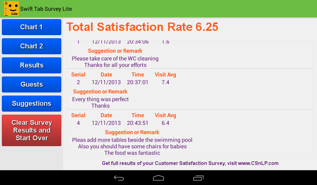 Swift Tab Survey Lite - App on Amazon Appstore