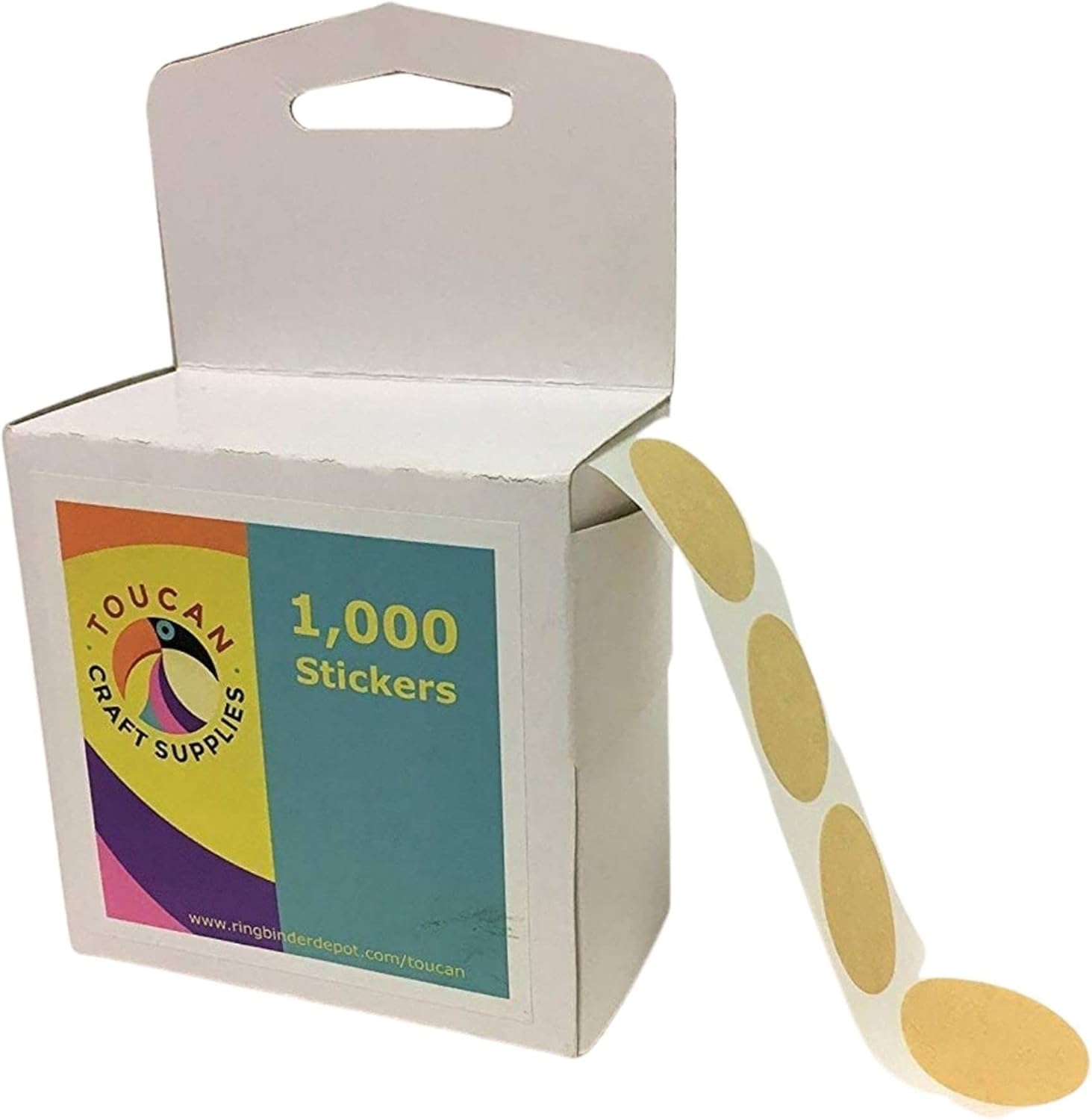 Amazon.com : Brown Craft Paper Stickers, Round, 1-Inch, 1000 Labels Per ...