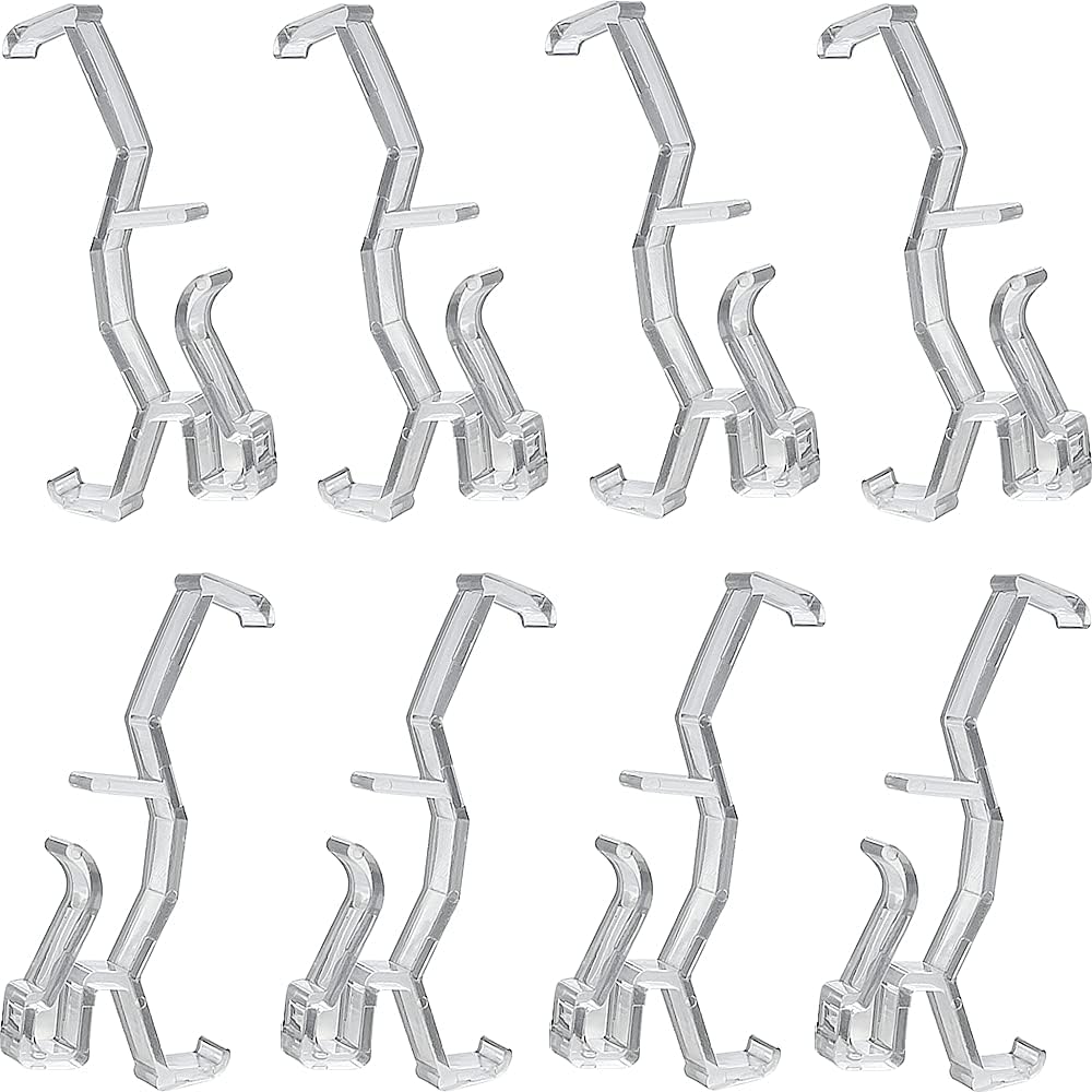 Amazon.com: Valance Clips 10pcs 2.5inch Clear Plastic Hidden Retainer ...