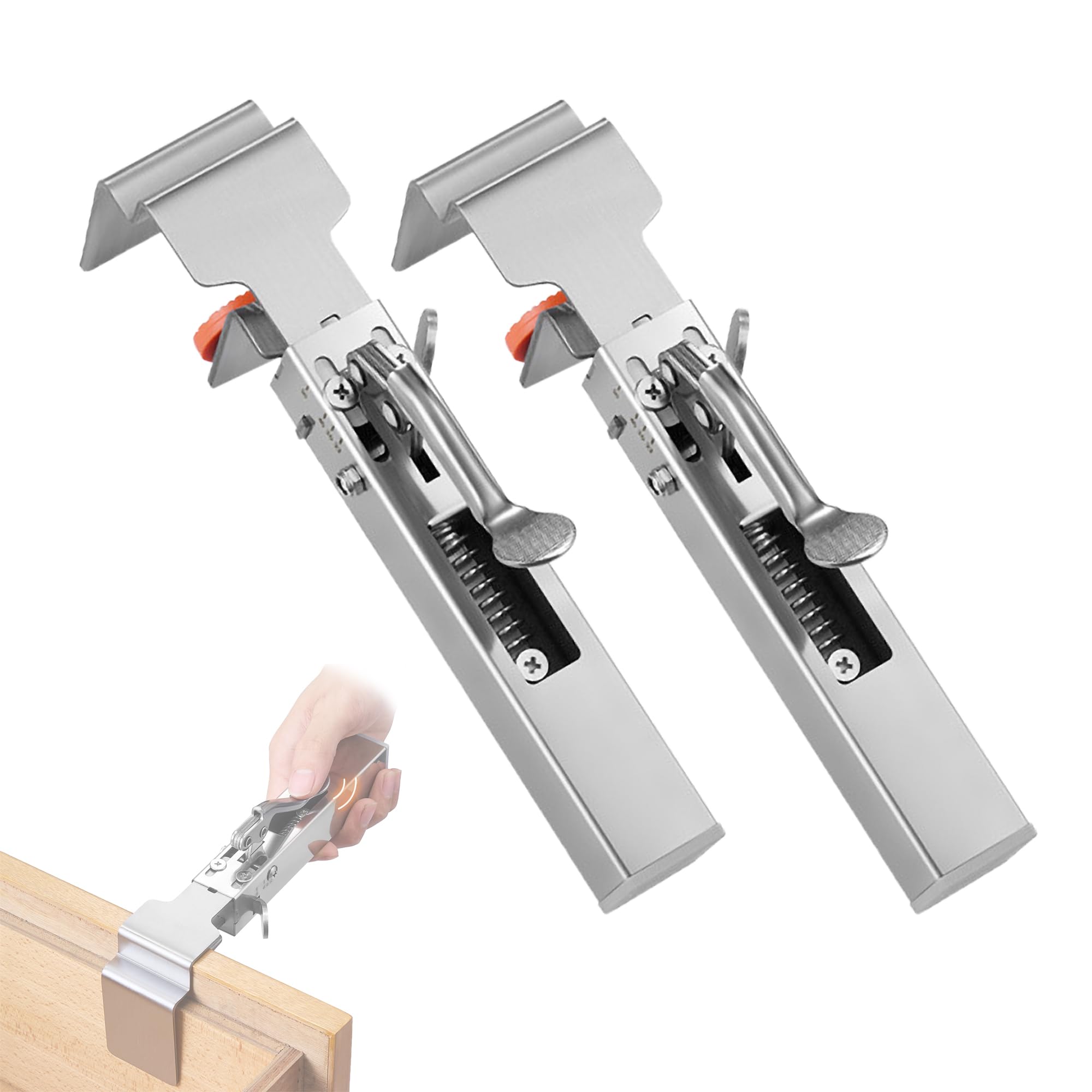 COCICA Stainless Steel Adjustable Drawer Fixing Clamps, Universal Quick ...