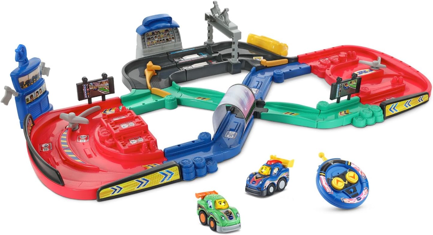 Amazon.com: VTech Go! Go! Smart Wheels Checkered Flag Motorized Track ...