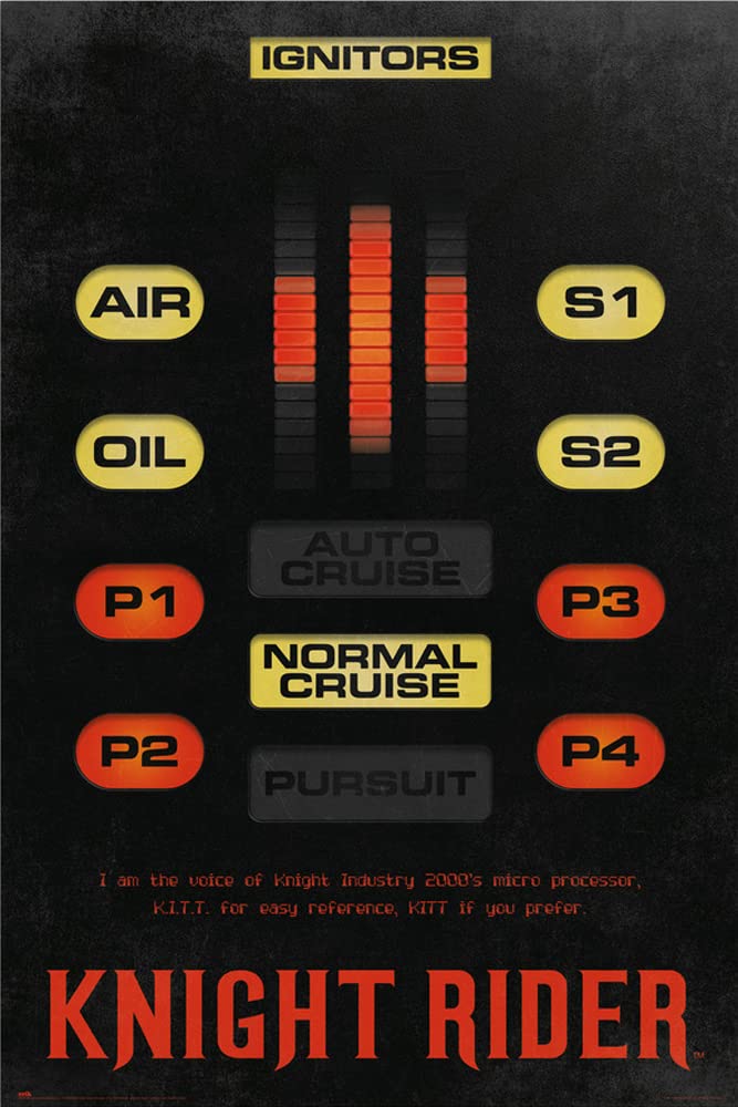 Amazon.com: Knight Rider - TV Show Poster (KITT - Cockpit) (Size: 24" x ...