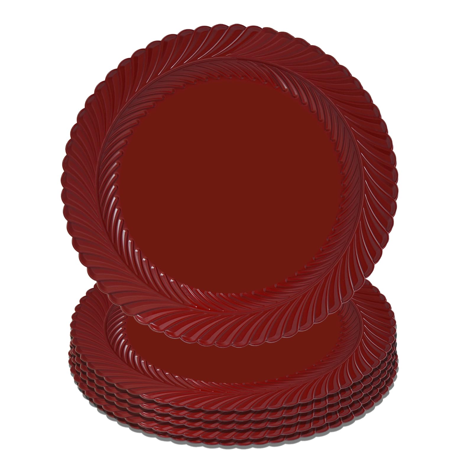 Amazon.com | Gifturbo Round 13" Red Charger Plates, Set of 6, Plastic ...