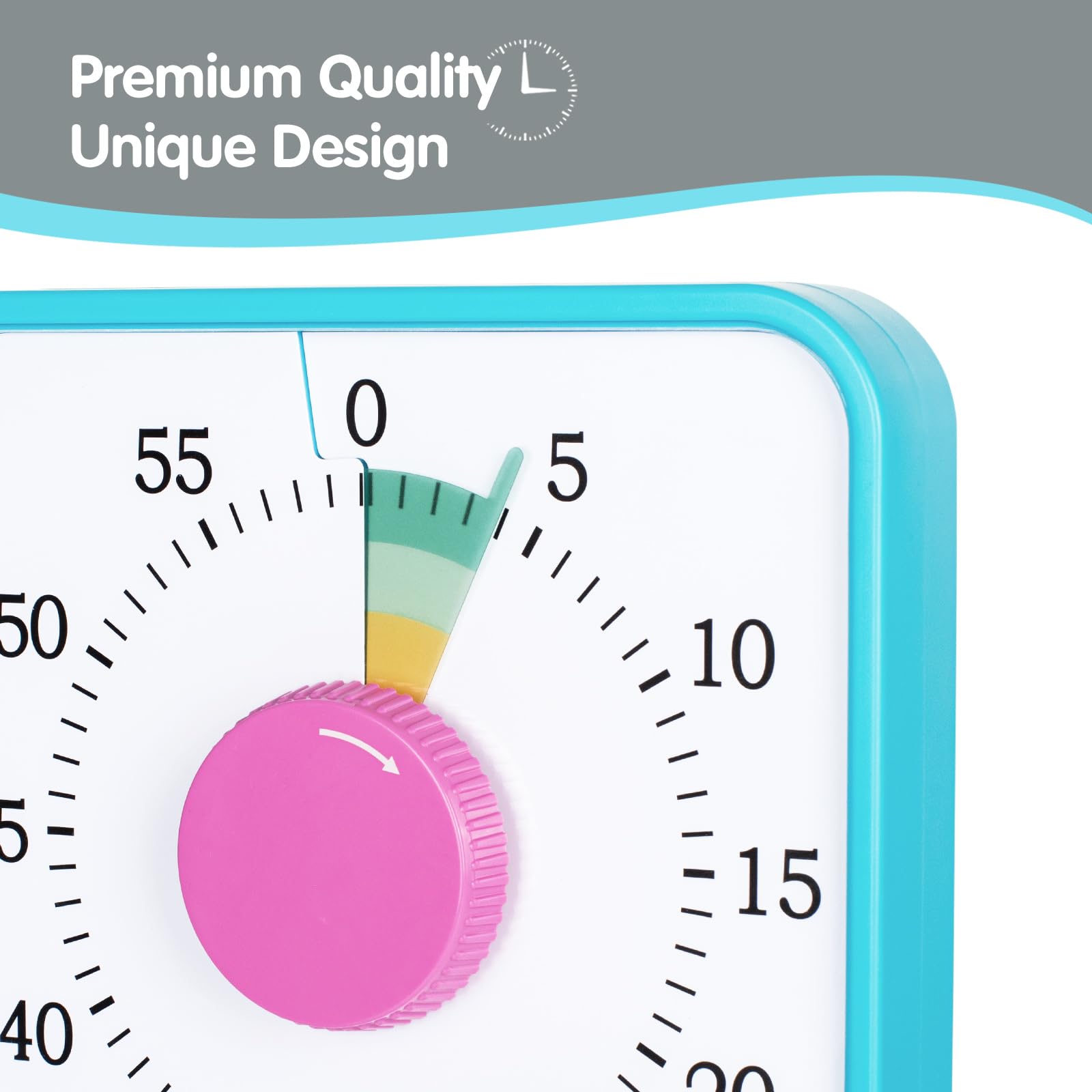 Snapklik.com : Visual Timer 7.5 Inch; 60 Minute 1 Hour Countdown Timer ...