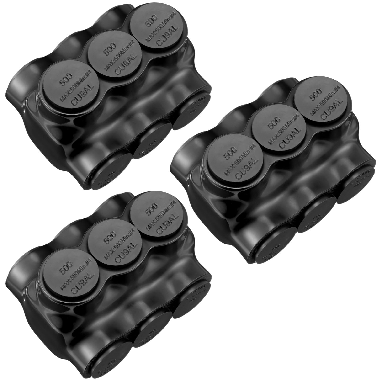 Snapklik.com : Copkim 3 Pcs Black Multi Cable Connector, 3 Wire Ports ...