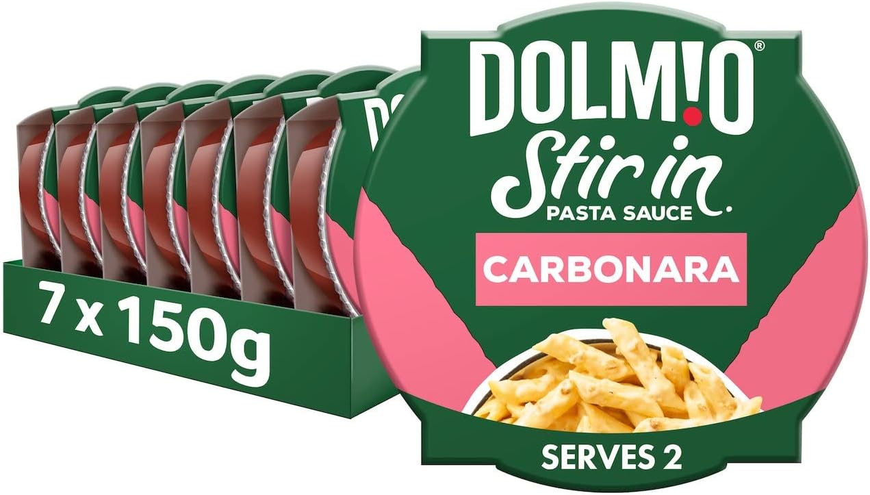 Dolmio Stir In Carbonara Pasta Sauce, Bulk Multipack 7 x 150g pots ...