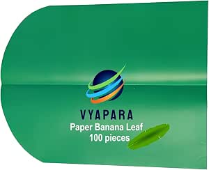 Large (18 inch) Premium Paper Banana Leaf Sheets for Sadya, Lunch, and ...