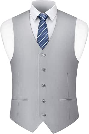 Amazon.com: Cooper & Nelson Men's Suit Vest, Formal Dress Waistcoat ...