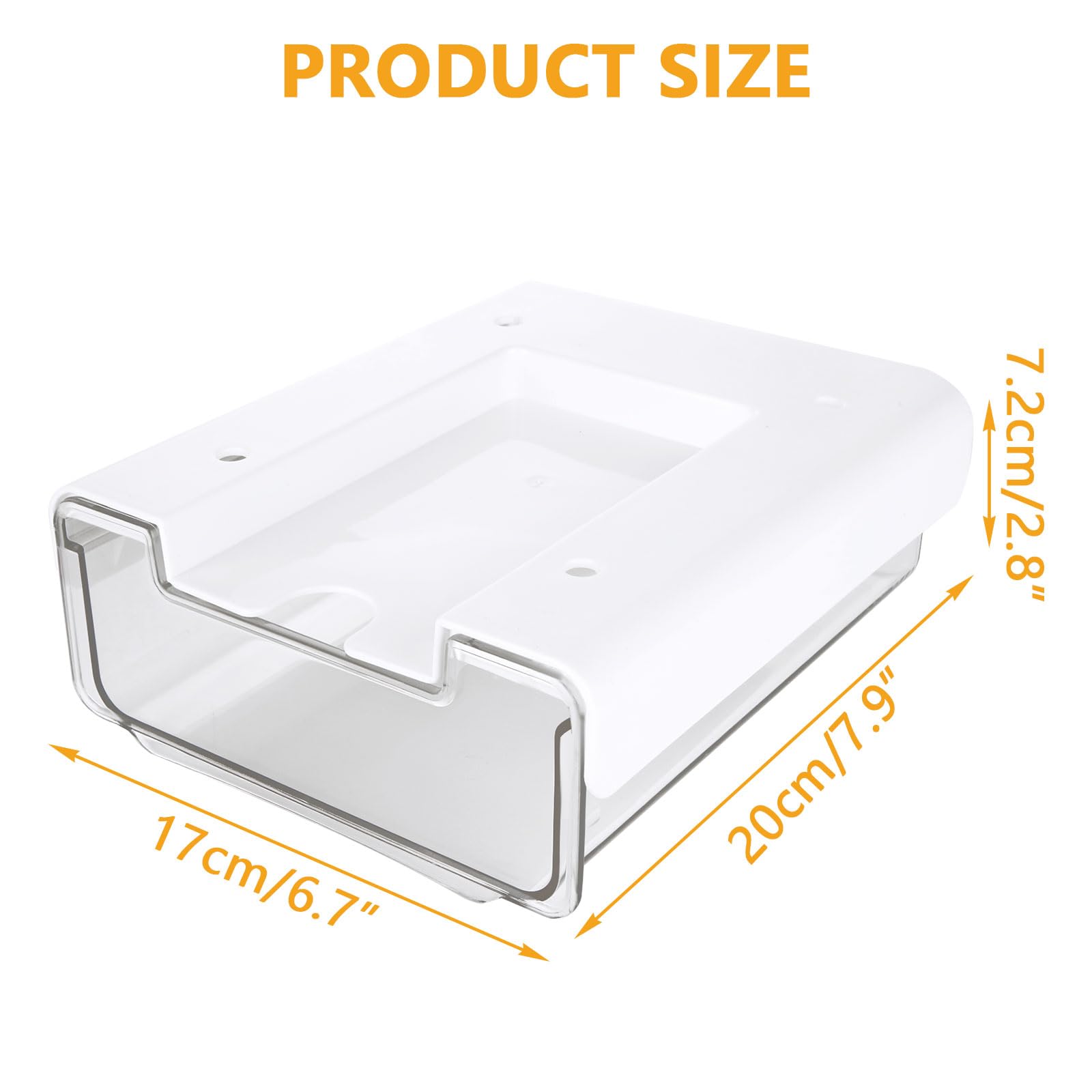 Snapklik.com : 5 Pack Under Desk Drawer Slide Out, Self-Adhesive Under ...