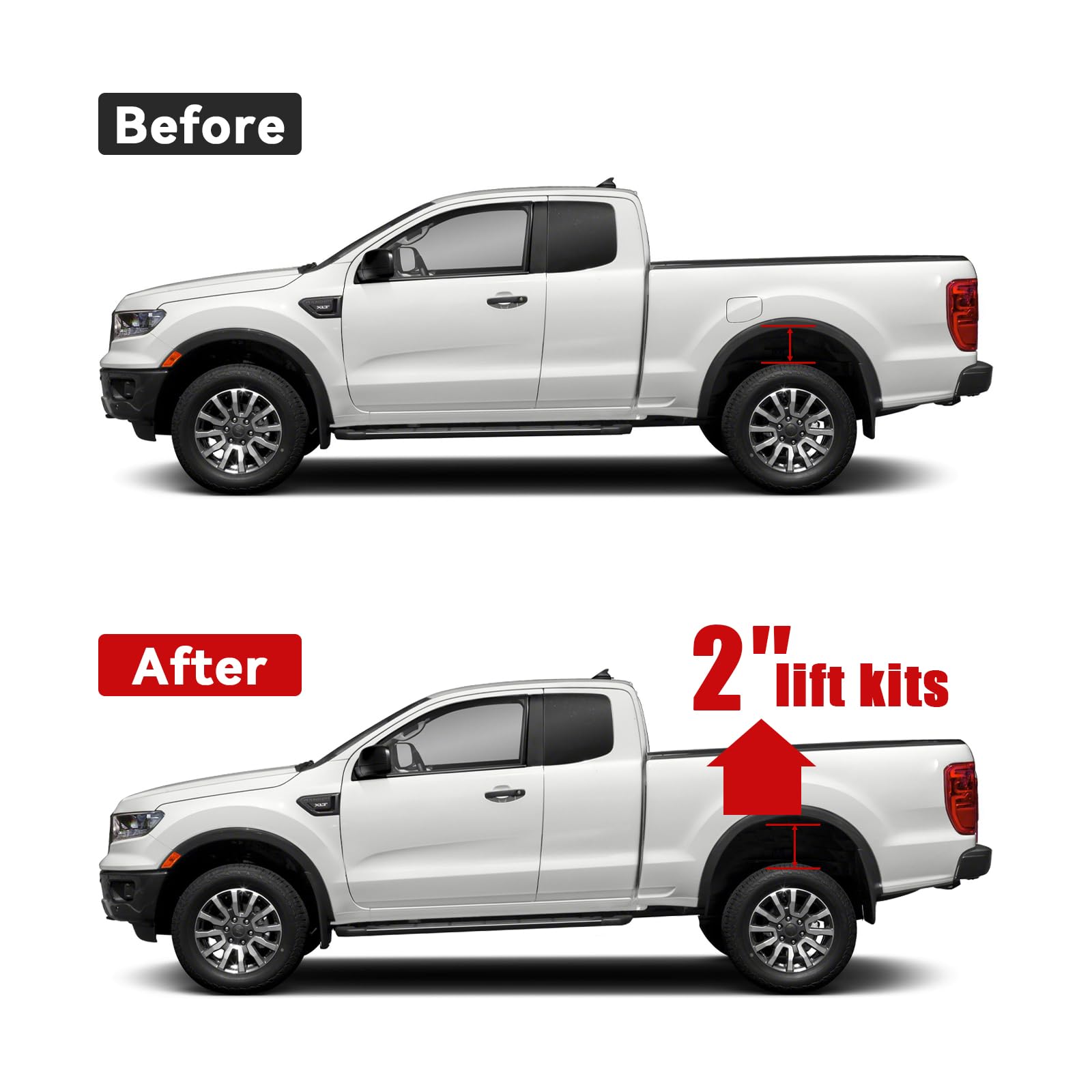 Snapklik.com : Flycle 2 Rear Leveling Lift Blocks For F150, 2 Inch Rear ...